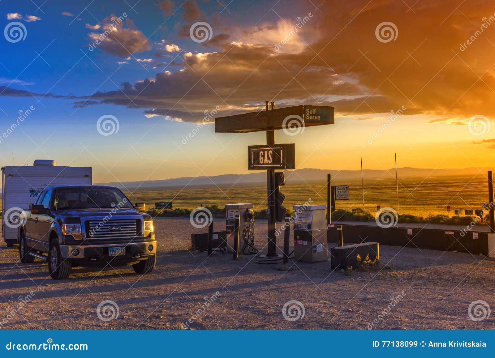 Gas refueling at sunset editorial stock image. Image of petroleum ...