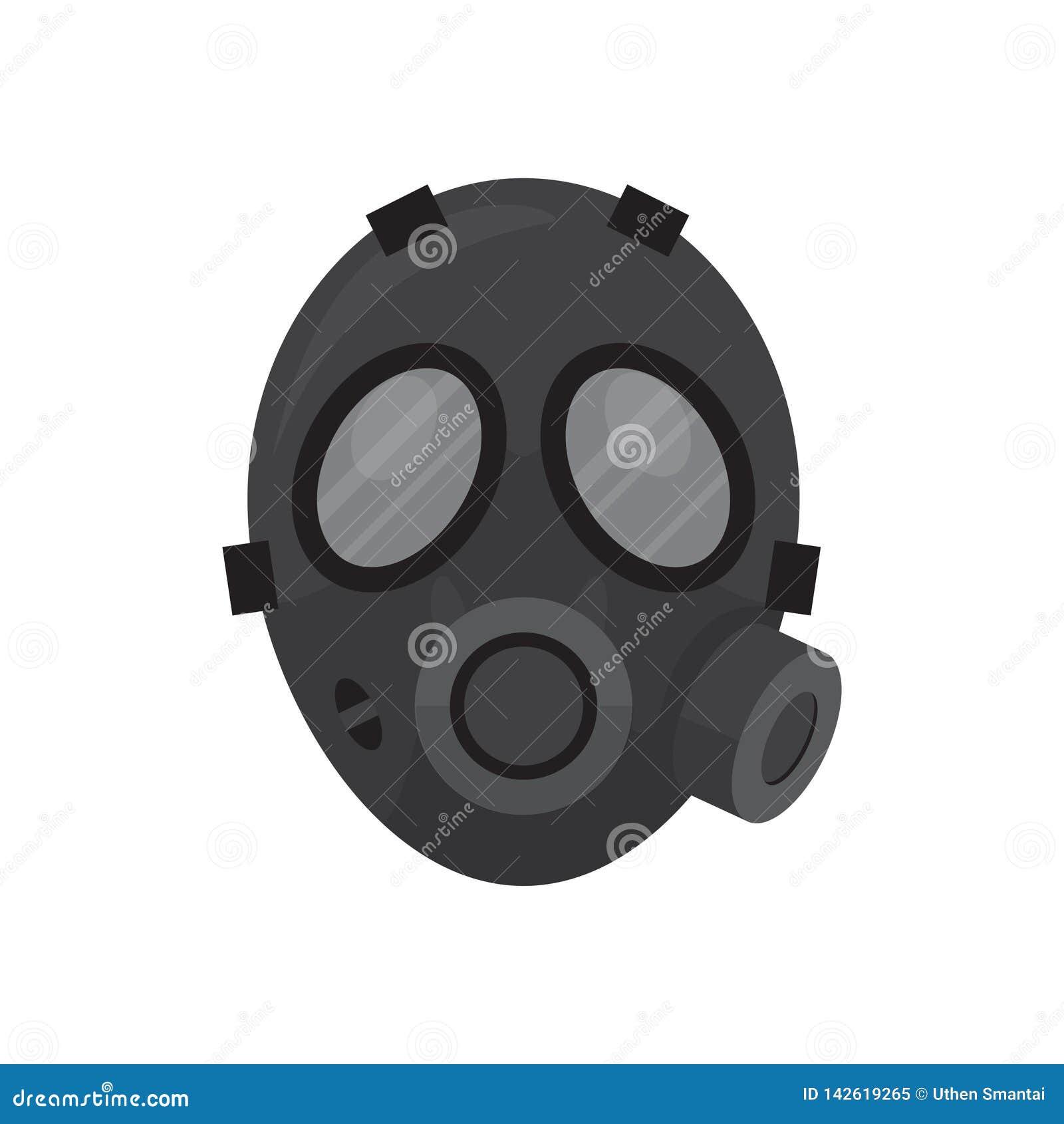 Gas respirator mask stock vector. Illustration of health - 142619265