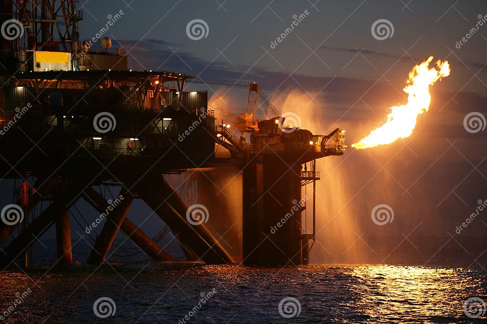 Gas Rig Flaring stock photo. Image of petroleum, drilling - 7255904