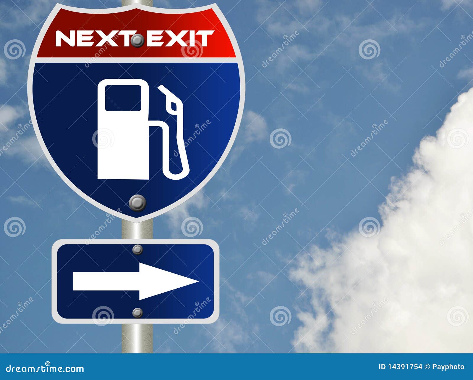 Gas road sign stock illustration. Illustration of symbol - 14391754