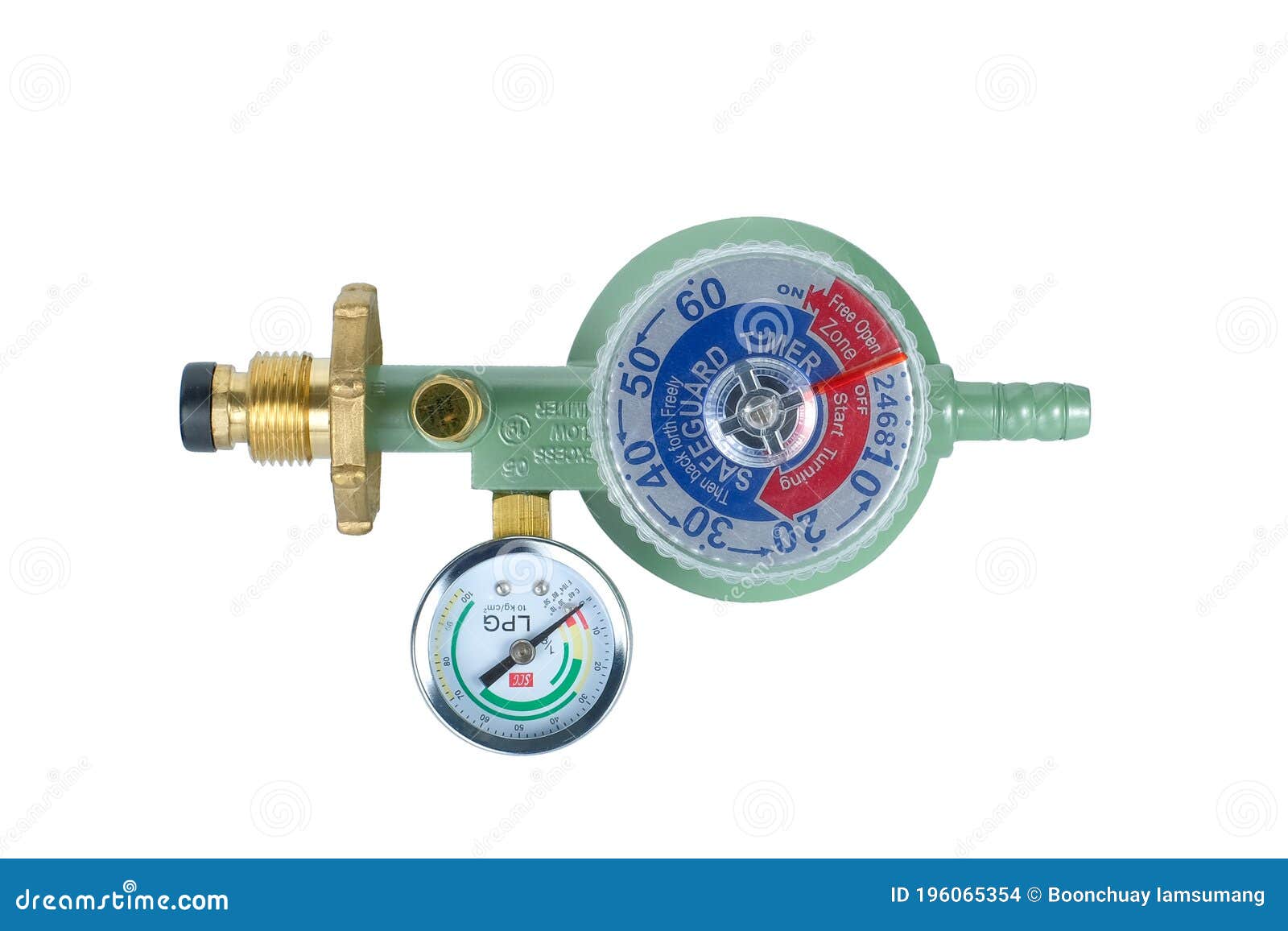 Gas Safety Timer Isolated on White Background Stock Photo - Image of ...