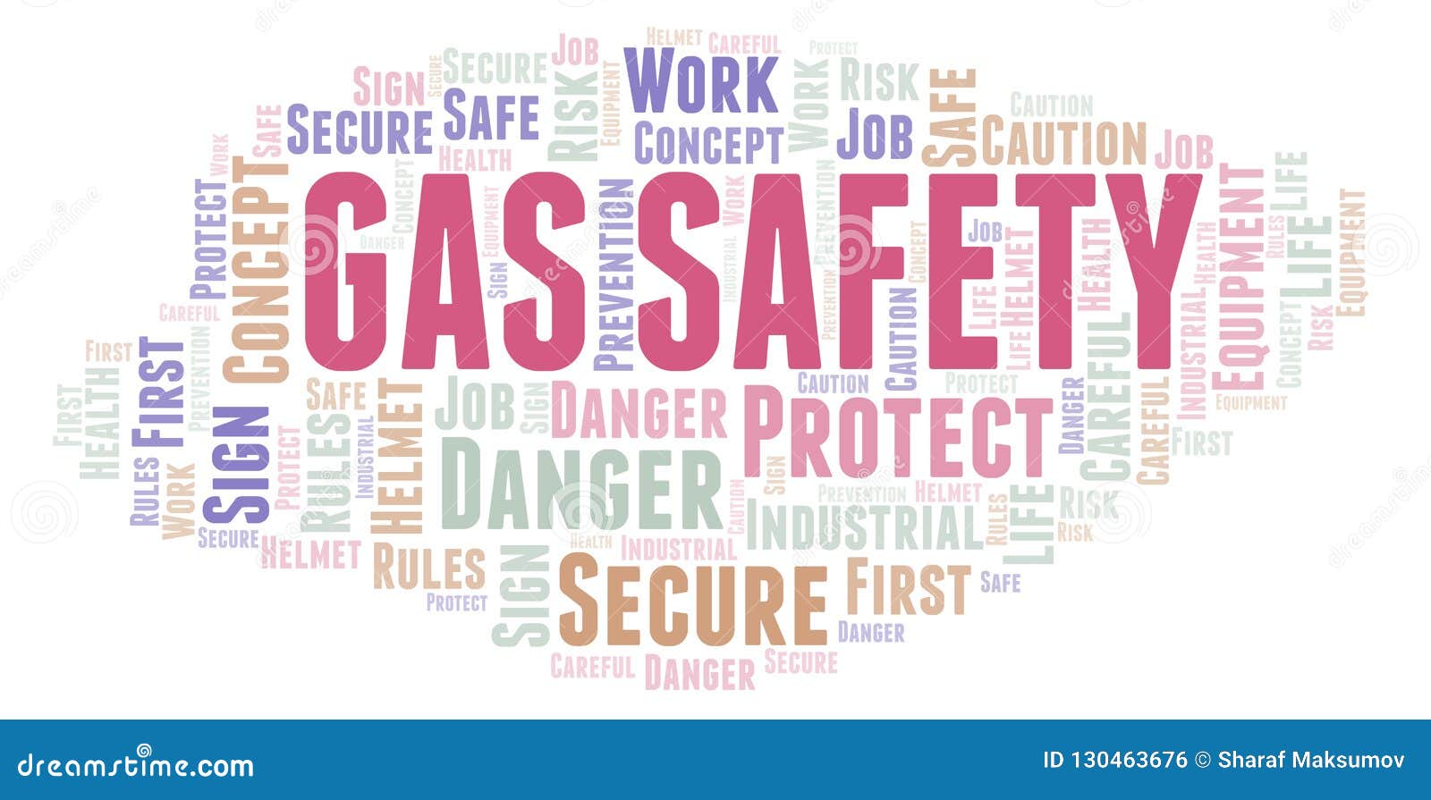 Gas Safety word cloud. stock illustration. Illustration of safe - 130463676
