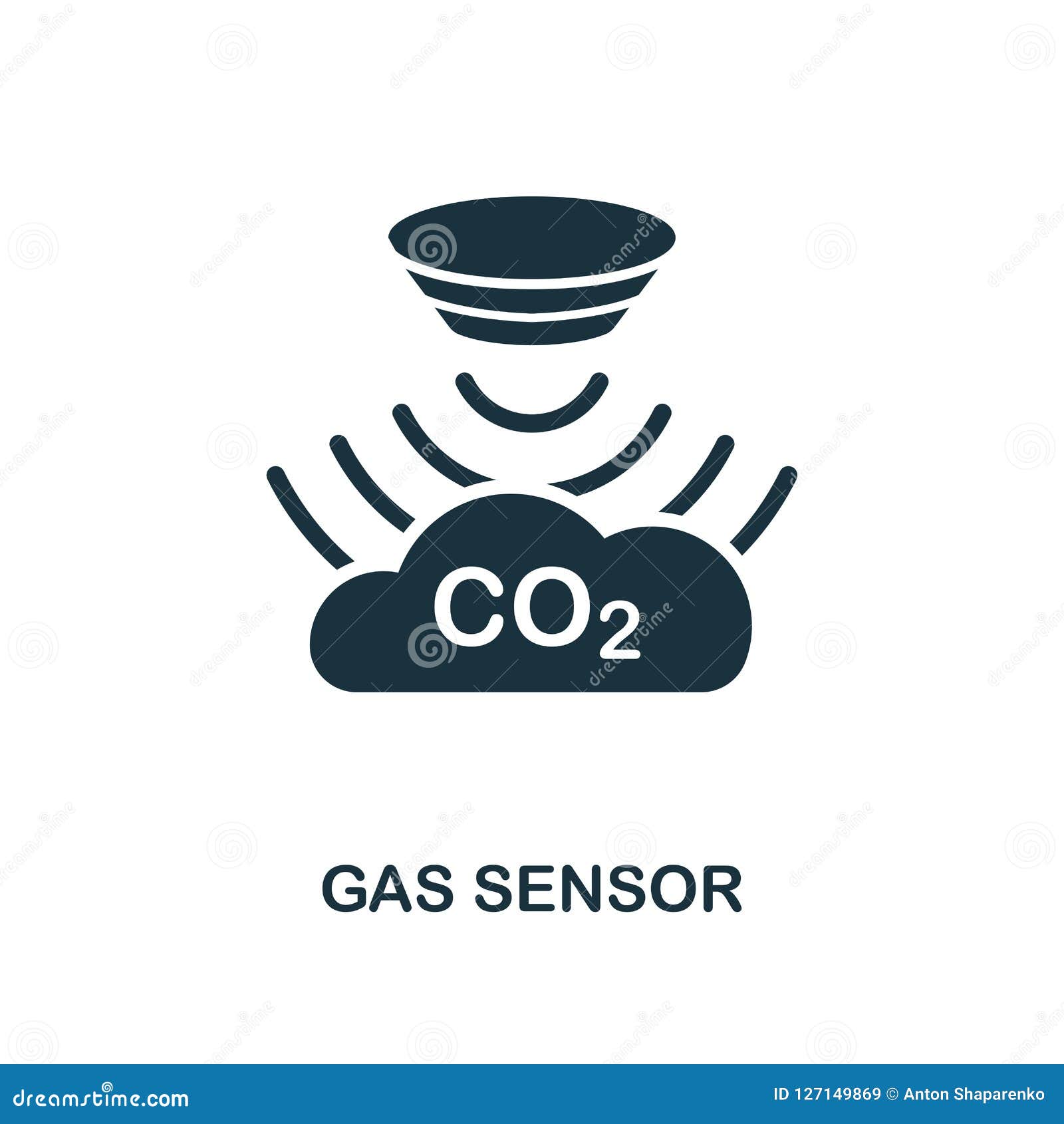 Gas Sensor Icon Monochrome Style Design From Sensors Icon Collection Ui And Ux Pixel Perfect