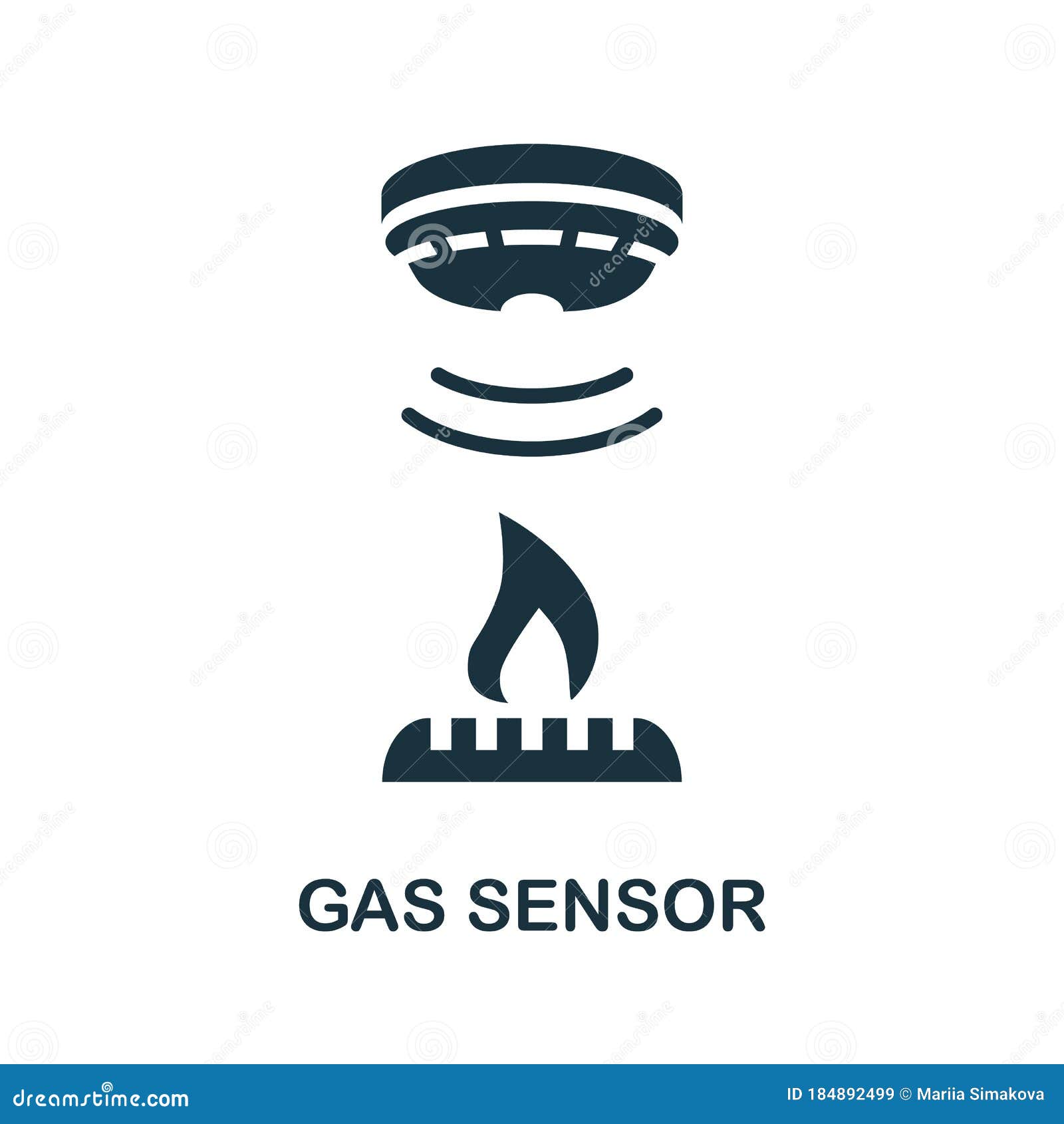 Gas Sensor Icon Simple Element From Sensors Icons Collection Stock