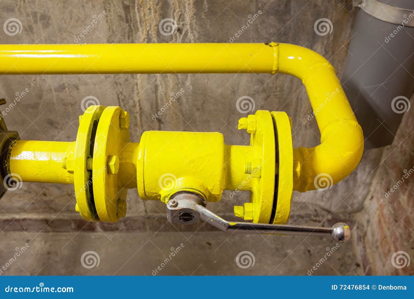 Gas shut-off valve stock photo. Image of industrial, metal - 72476854
