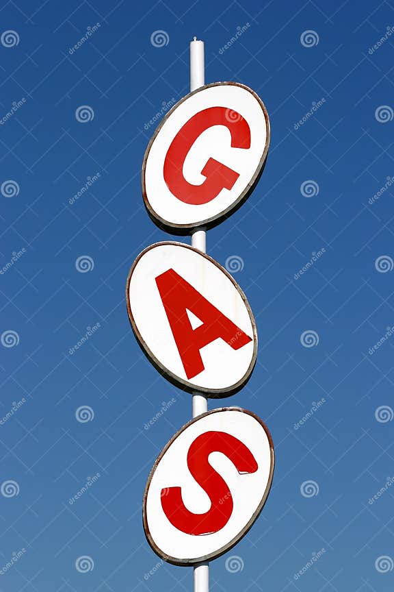 Gas sign stock photo. Image of last, transportation, sixties - 166398