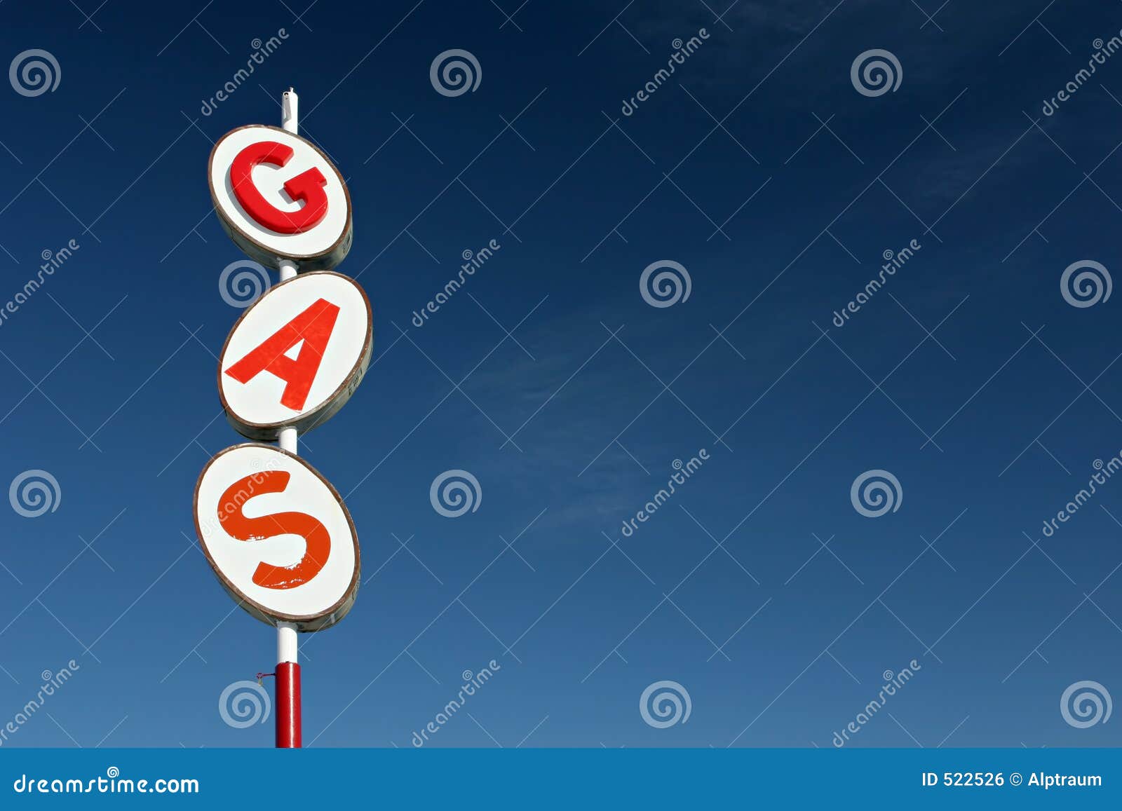 Gas sign retro stock photo. Image of closeup, petrol, copyspace - 522526
