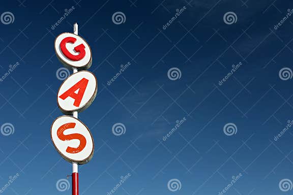 Gas sign retro stock photo. Image of closeup, petrol, copyspace - 522526