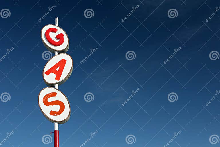 Gas sign retro stock photo. Image of closeup, petrol, copyspace - 522526