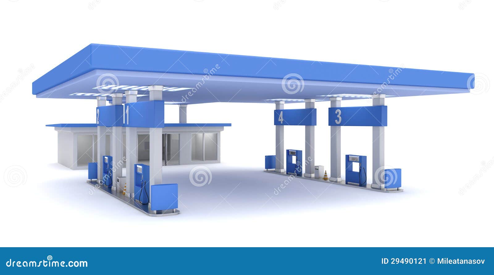 Gas station stock illustration. Illustration of service - 29490121