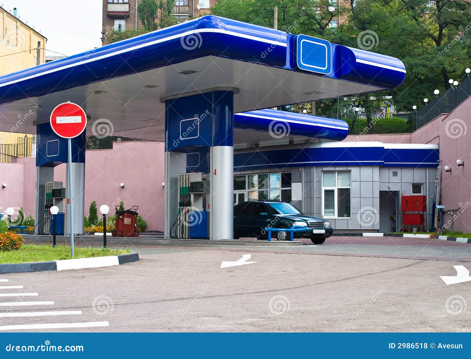 Gas station stock photo. Image of motor, nozzle, road - 2986518