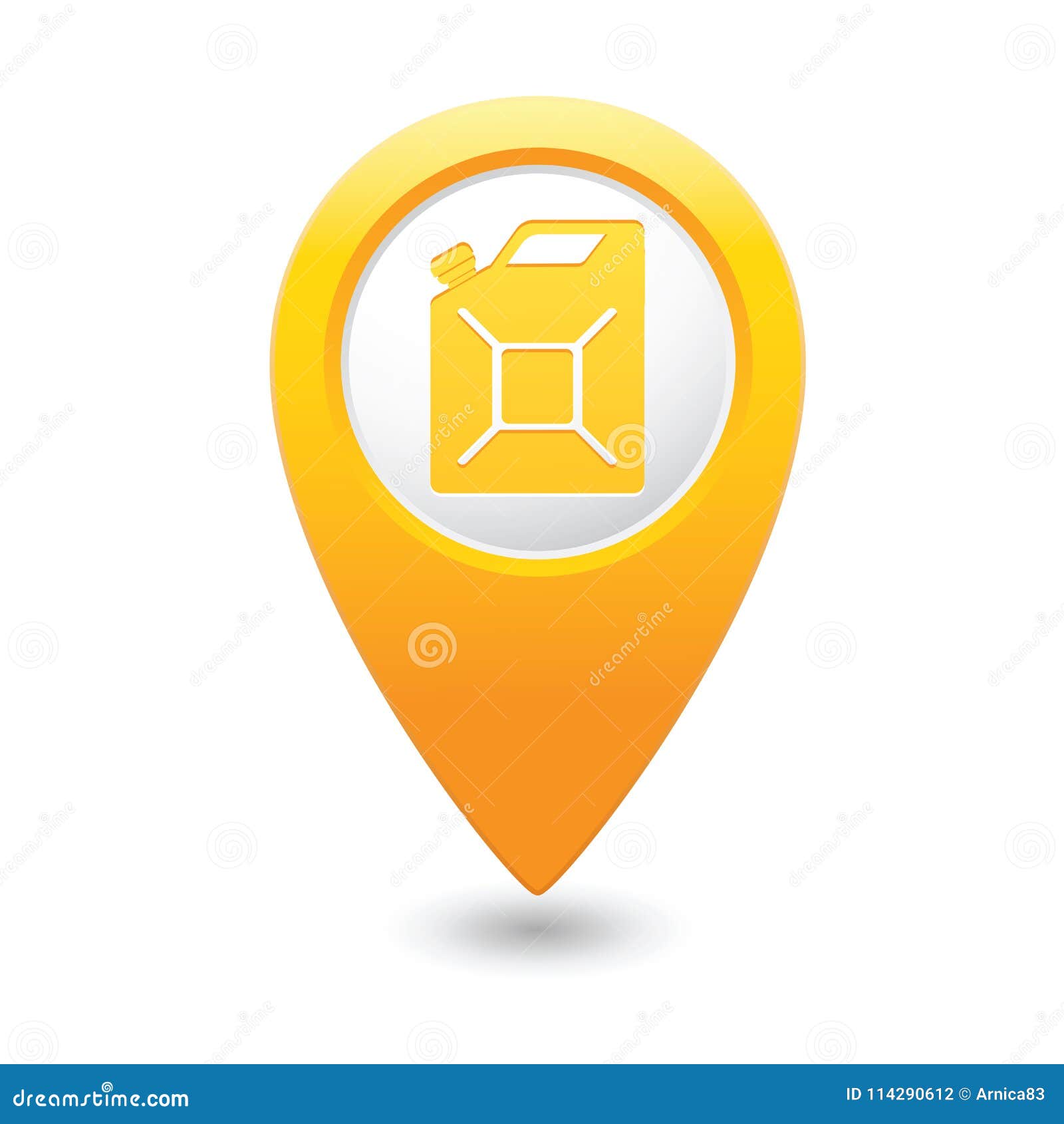 Gas Station Icon on the Map Pointer Stock Vector - Illustration of ...