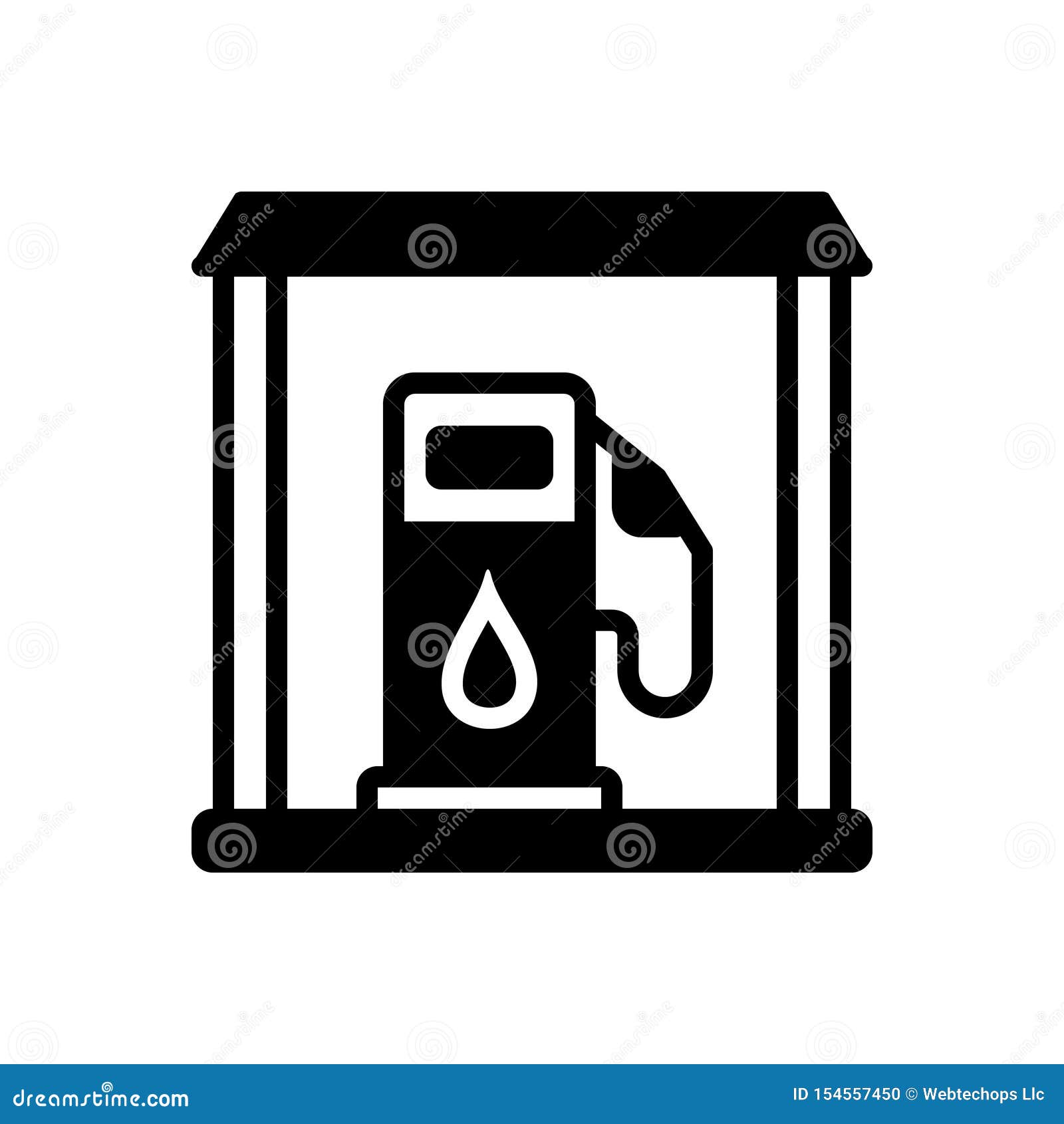 Black Solid Icon for Gas Station, Diesel and Fuel Stock Vector ...