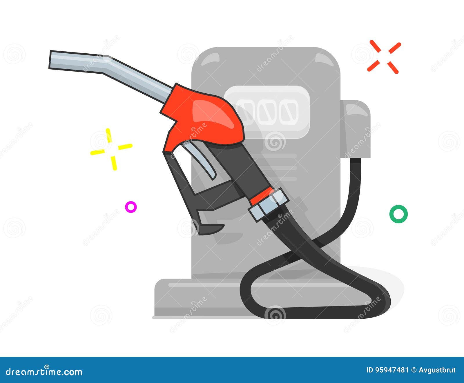 Gas Station Illustration, Cartoon Style. Stock Illustration ...