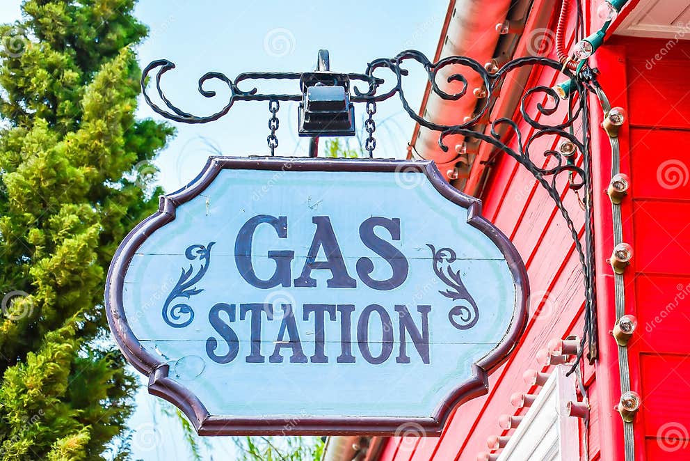 Gas station label stock image. Image of garage, automotive - 69128719