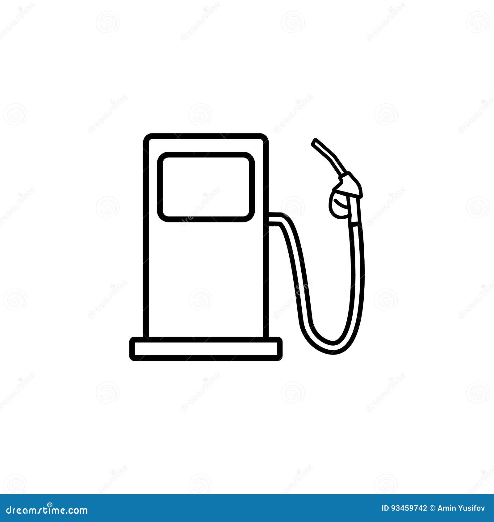 Gas Station Line Icon, Fuel and Refill Sign Stock Vector - Illustration ...