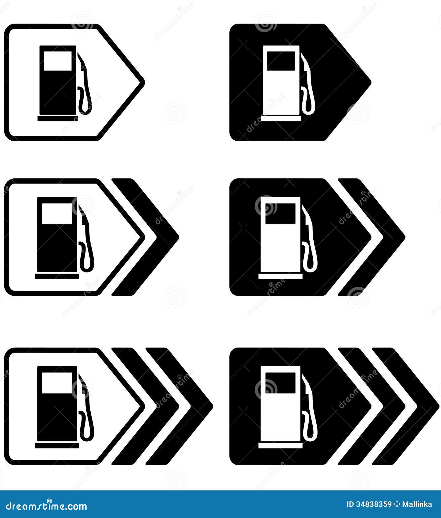 Gas Station Pointers with Arrow Stock Vector - Illustration of hose ...