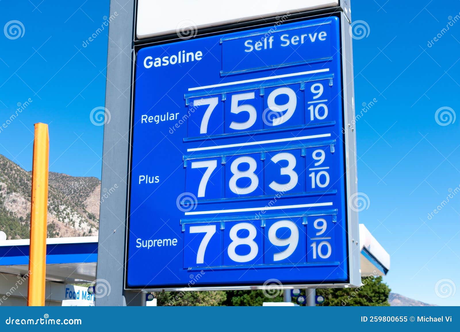 Gas Station Price Sign Showing Record High Gasoline Prices for Over 7 ... Gas Station Price Sign Showing Record High Gasoline Prices for Over 7 ...