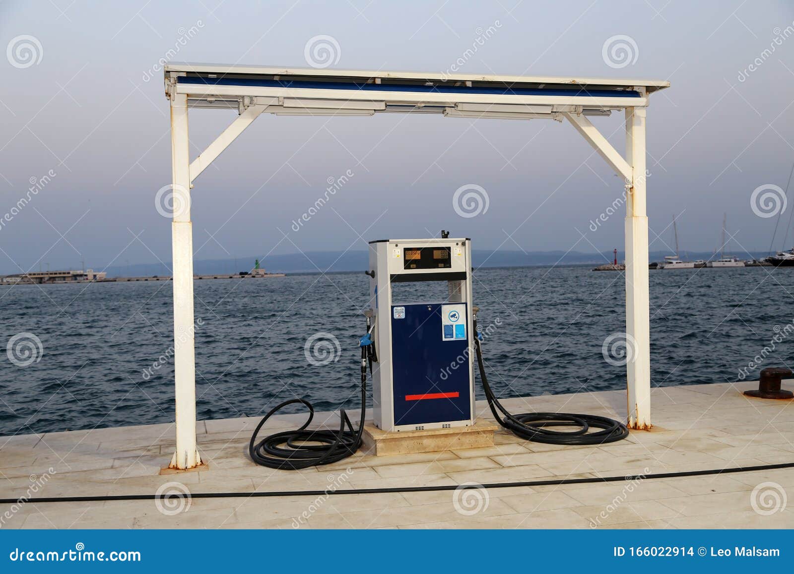 A Gas Station on the Quay for Yachts Stock Photo - Image of motor, pier ...