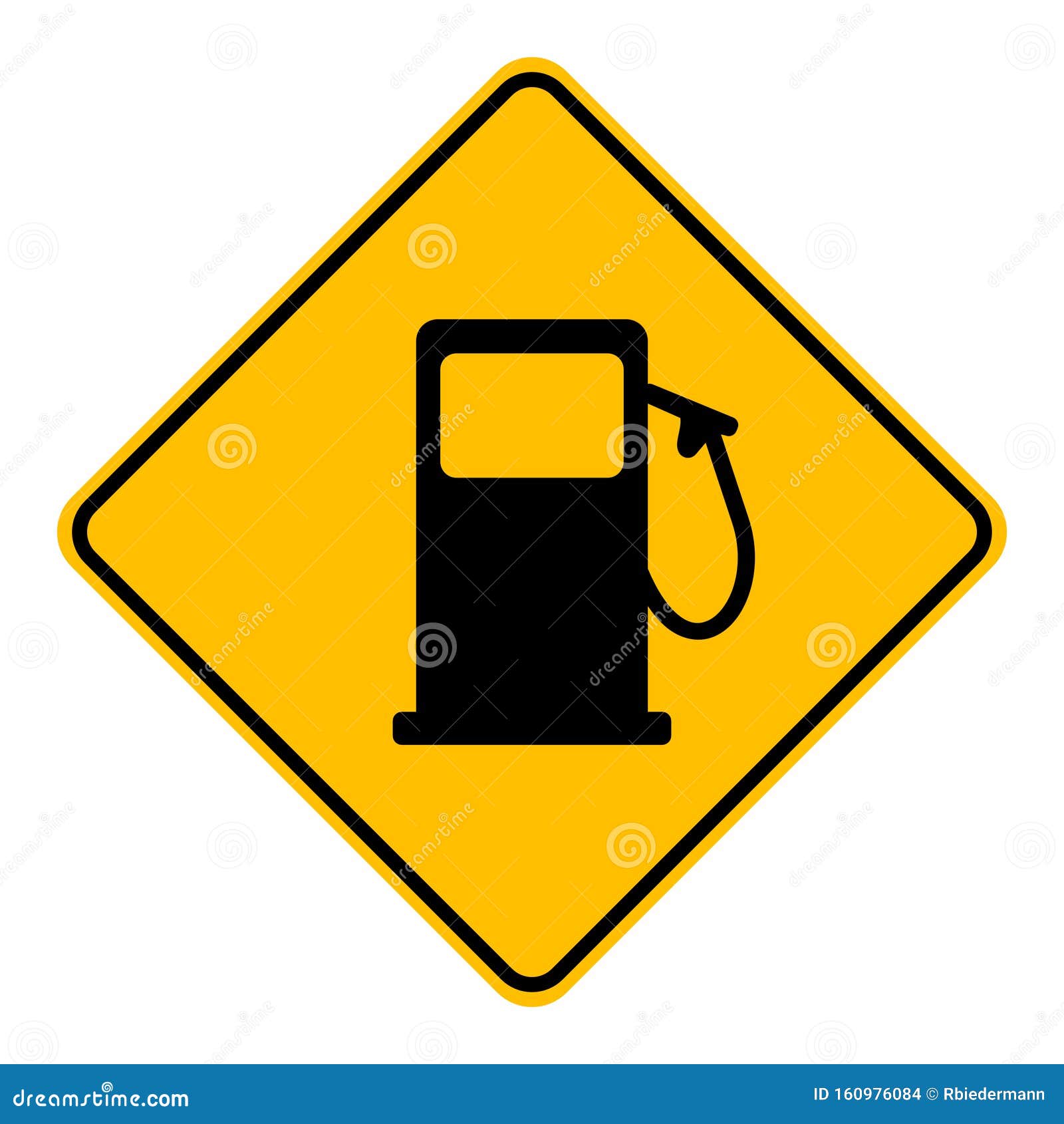 Gas station and road sign stock vector. Illustration of symbol - 160976084