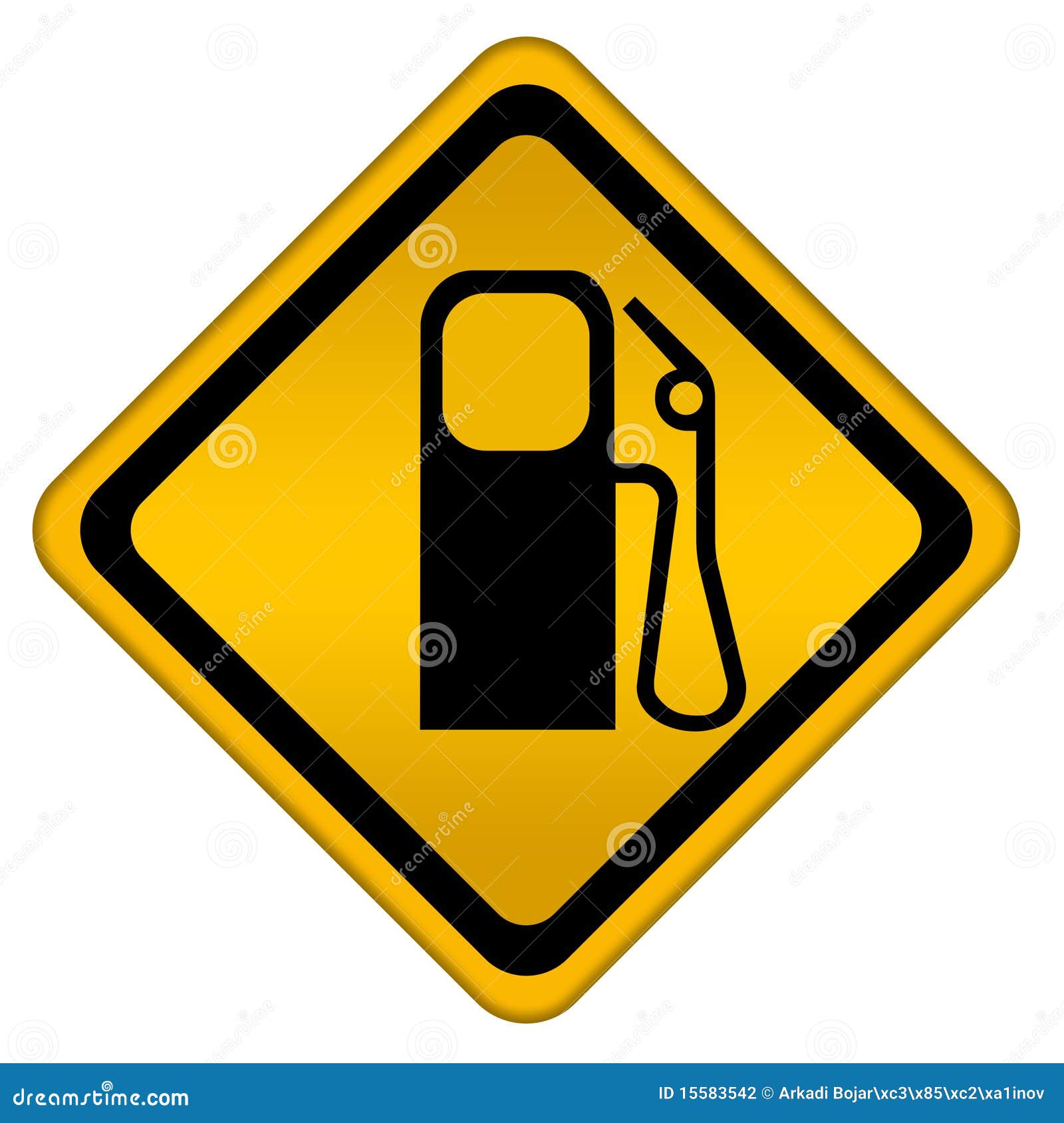 Gas station sign stock illustration. Illustration of road - 15583542