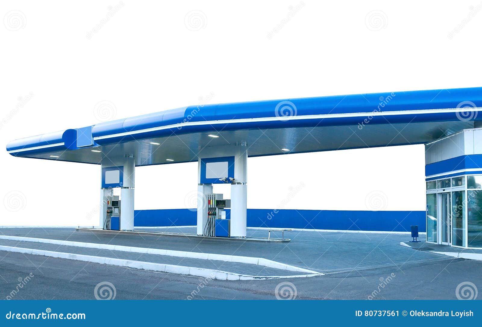 Gas station stock image. Image of blue, gasoline, liter - 80737561