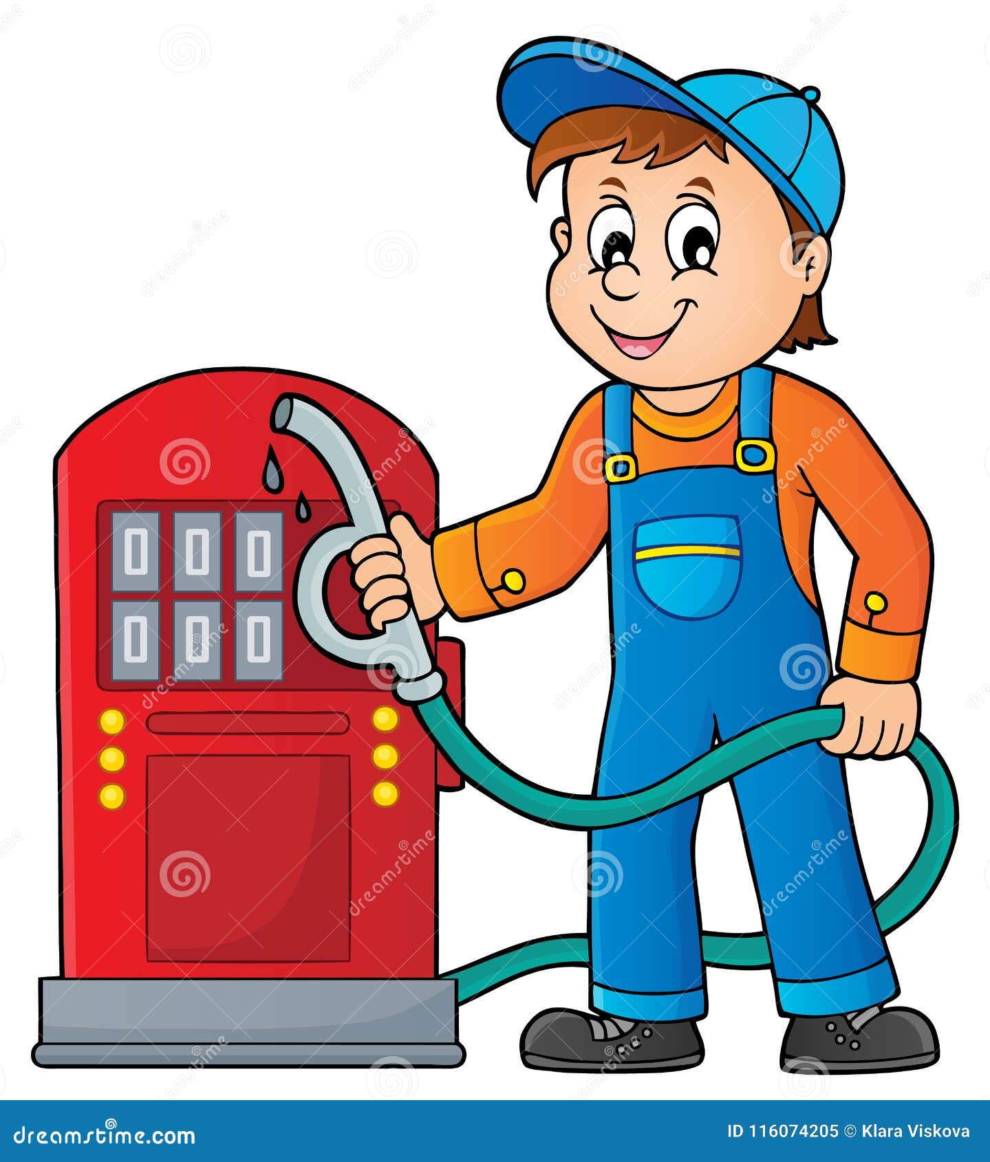 Gas station worker theme 1 stock vector. Illustration of petroleum ...