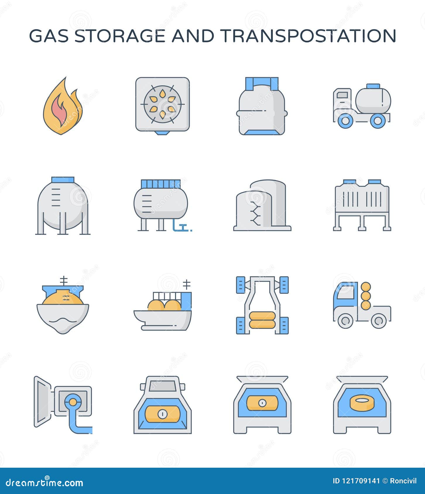Gas storage icon stock vector. Illustration of cargo - 121709141
