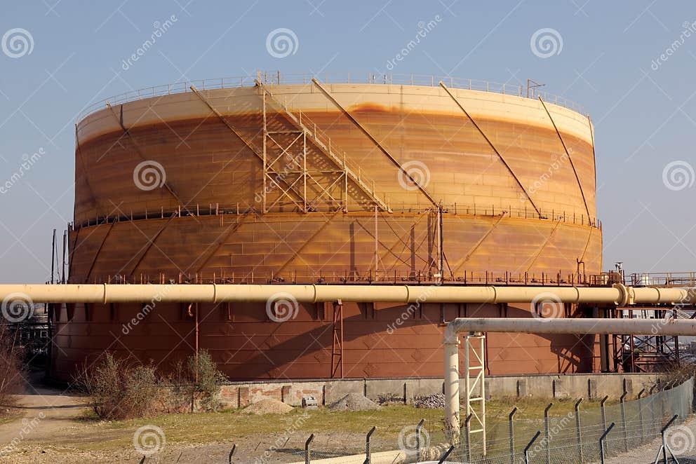 Gas storage tank stock image. Image of dock, heritage - 23809059