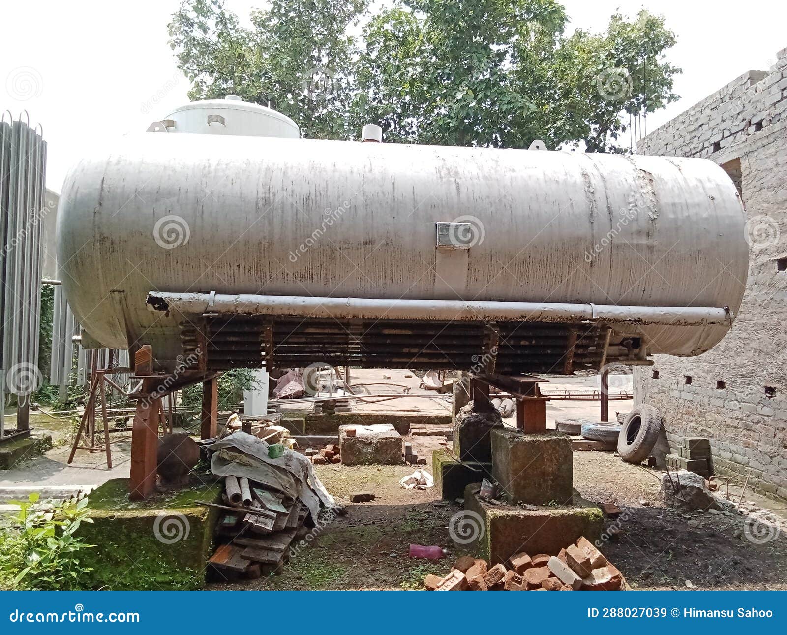 Gas Storage Tank stock image. Image of tank, storage - 288027039