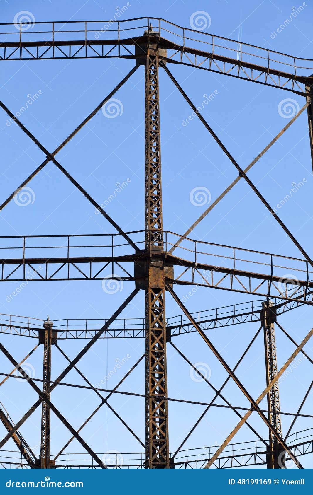 Gas storage tank stock image. Image of frame, gasometer - 48199169