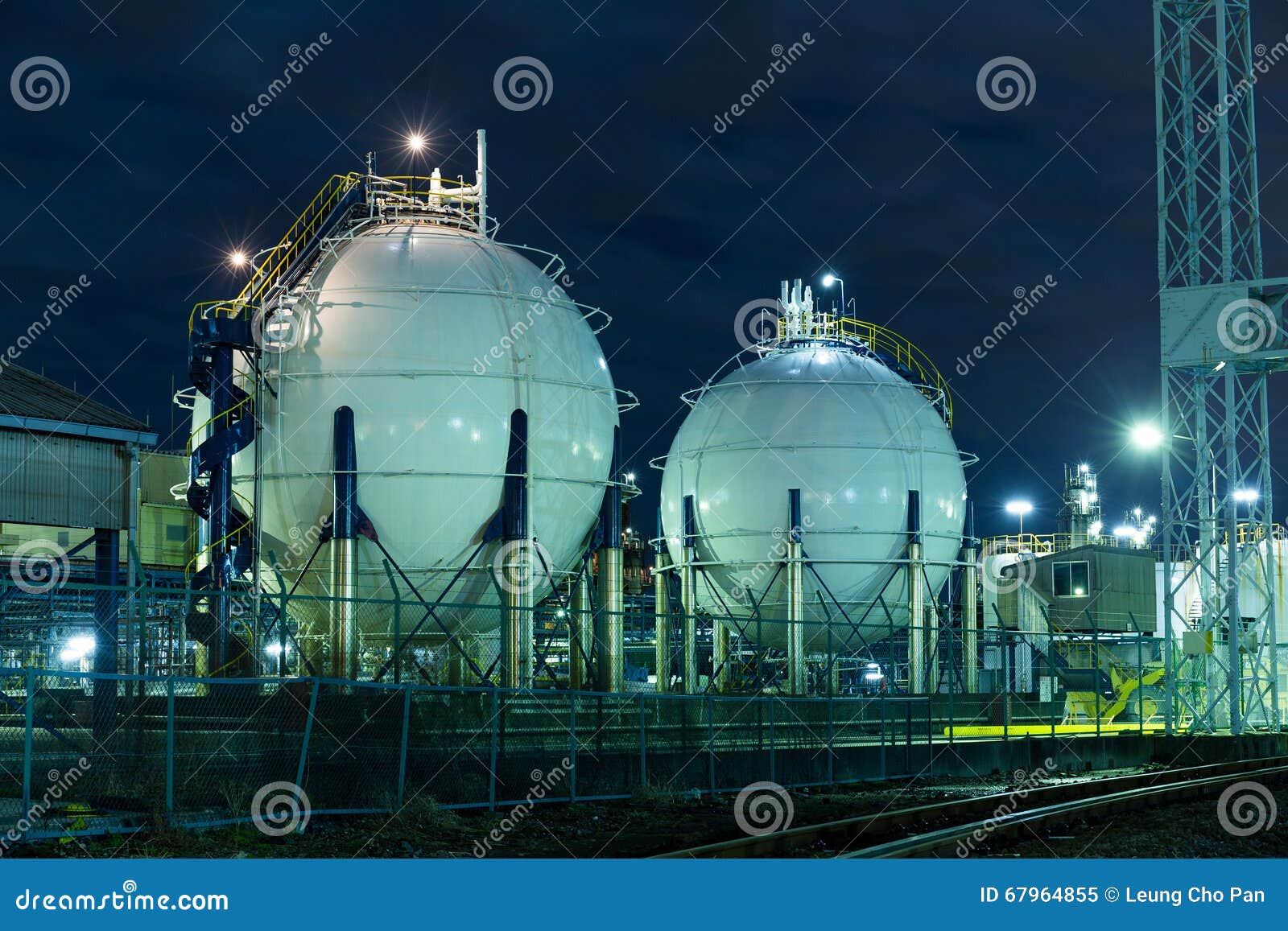 Gas storage tanks stock image. Image of chemical, building - 67964855