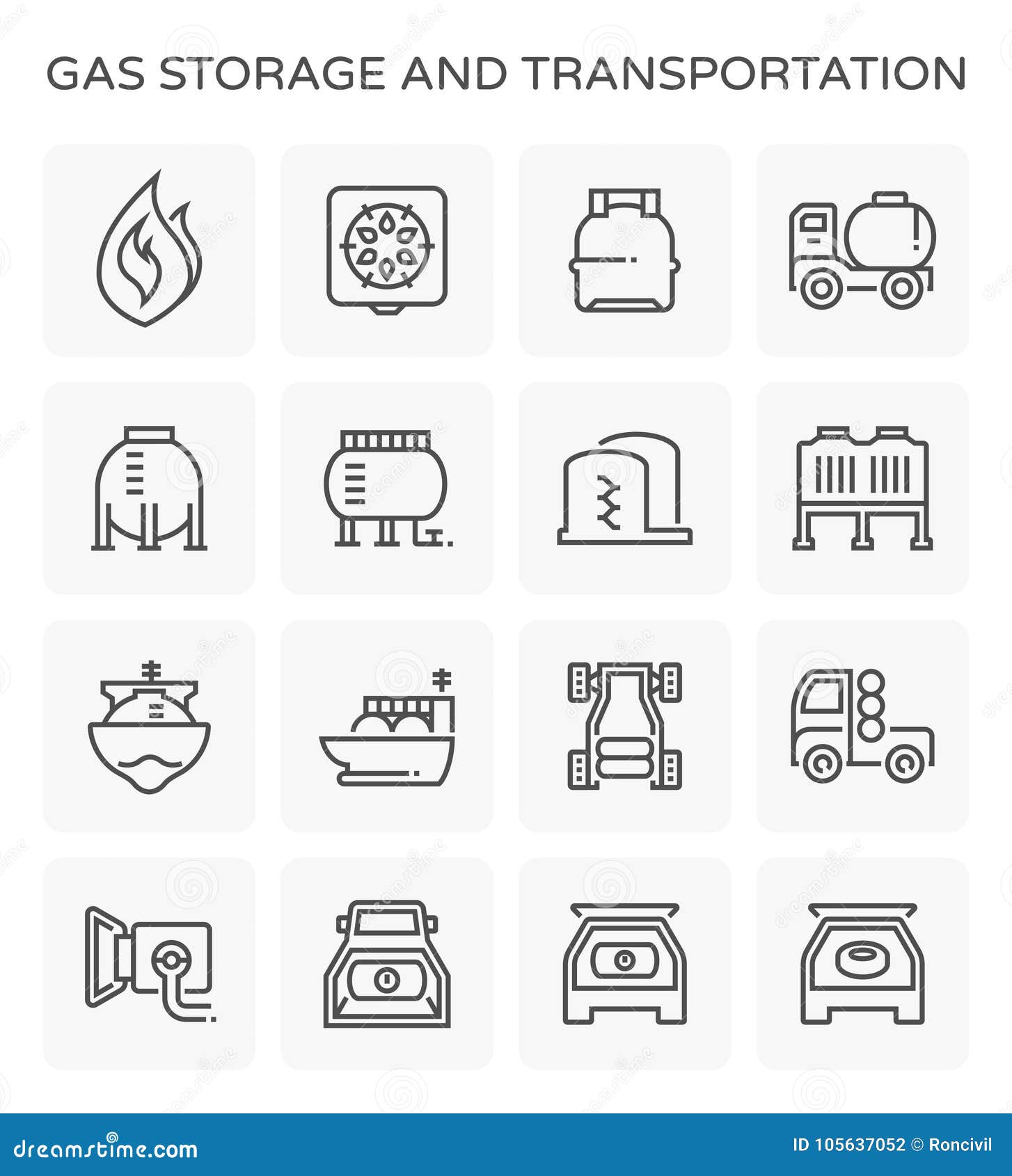 Gas storage icon stock vector. Illustration of cylinder - 105637052