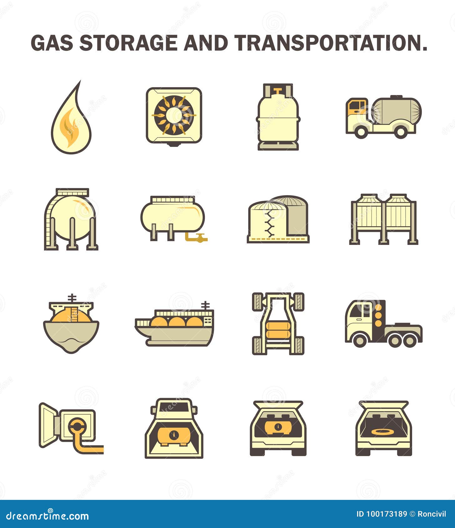Gas storage icon stock vector. Illustration of international - 100173189