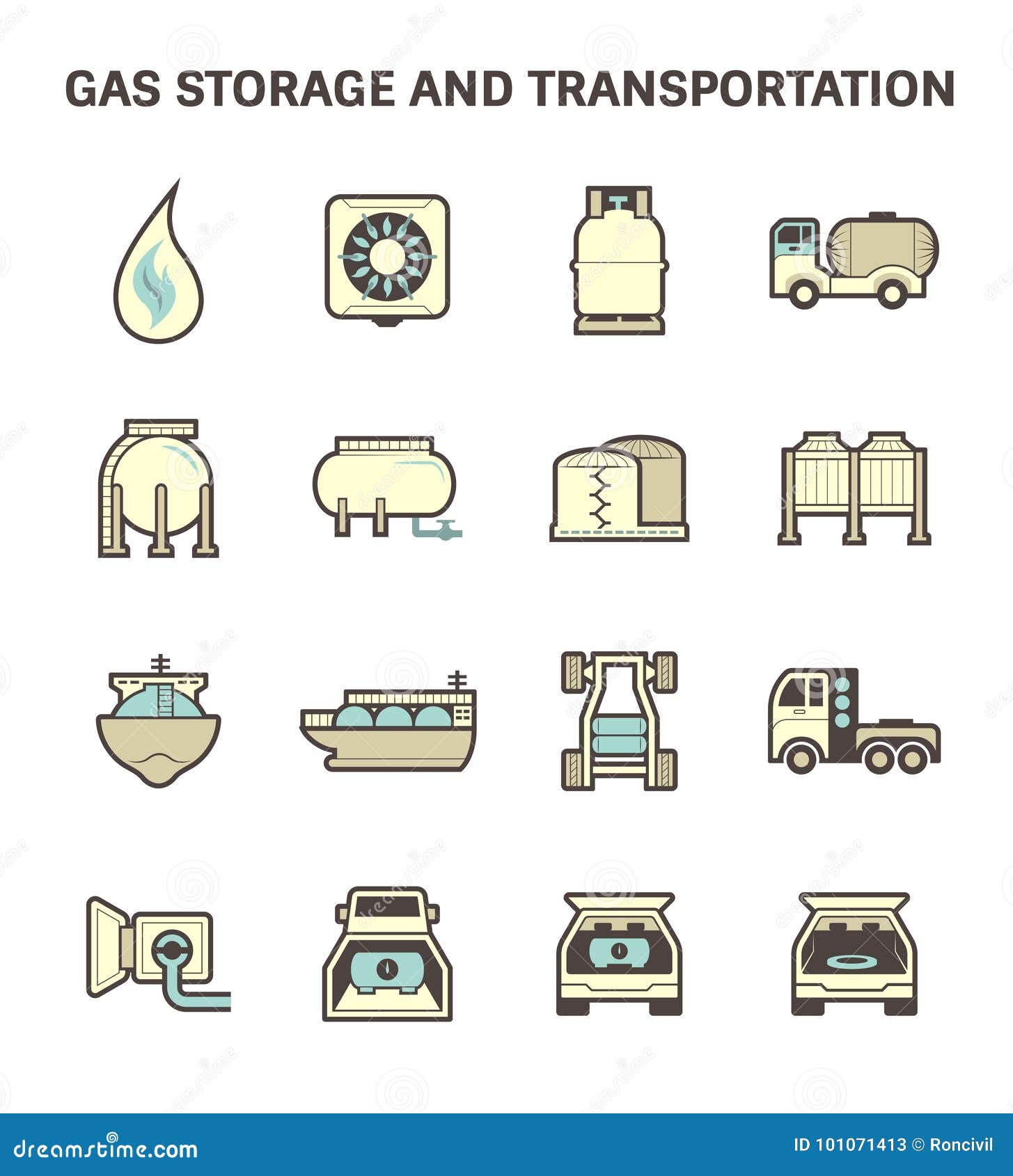 Gas transportation icon stock vector. Illustration of petrol - 101071413