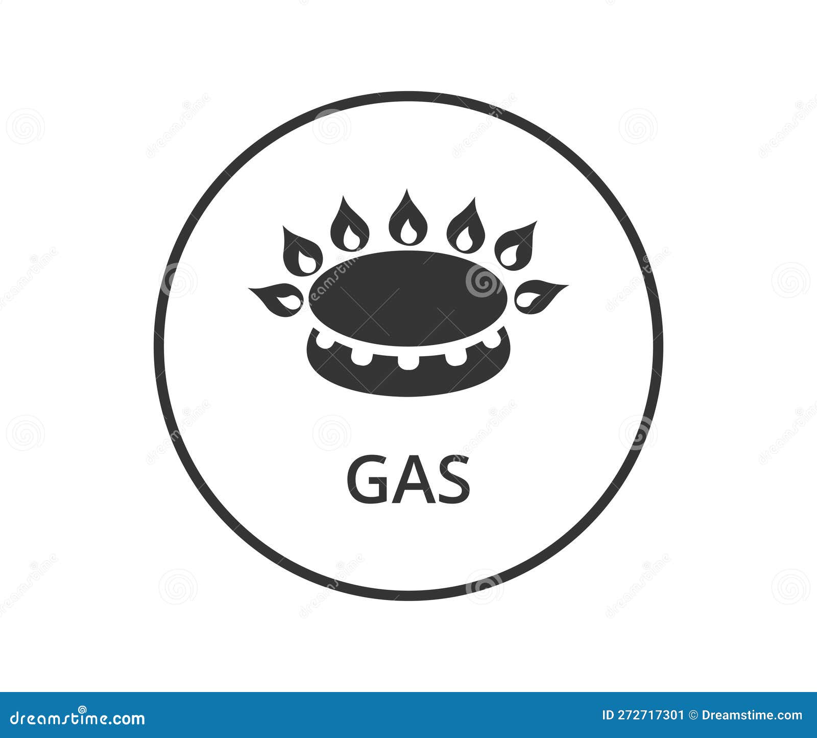 Stove Burner Vector Cartoon Icon. Vector Illustration Burning Gas On ...