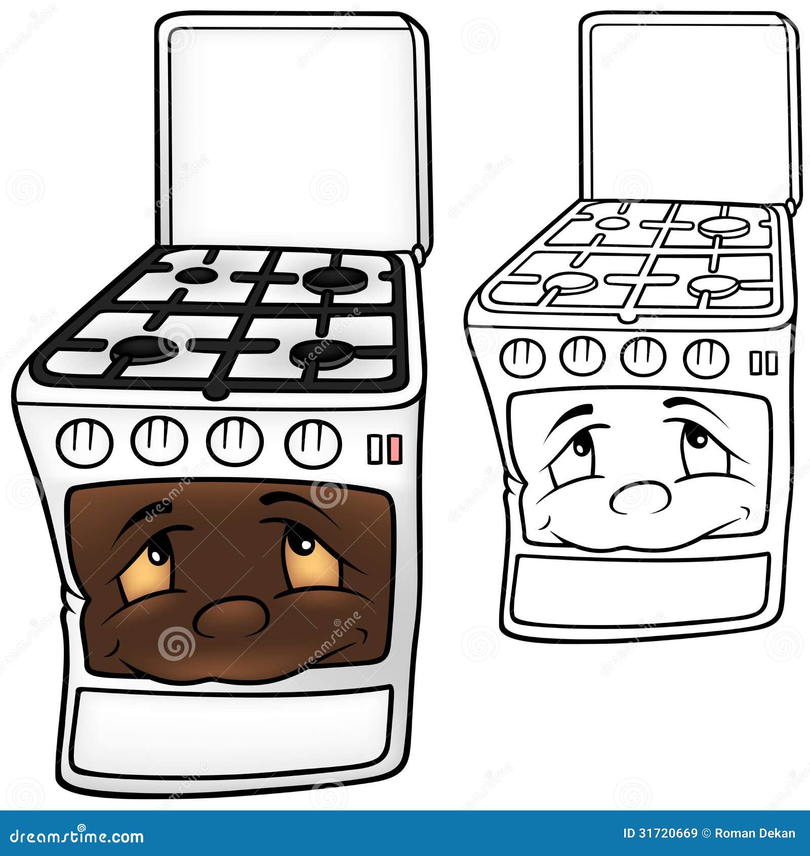 Gas Stove stock vector. Illustration of hand, household - 31720669