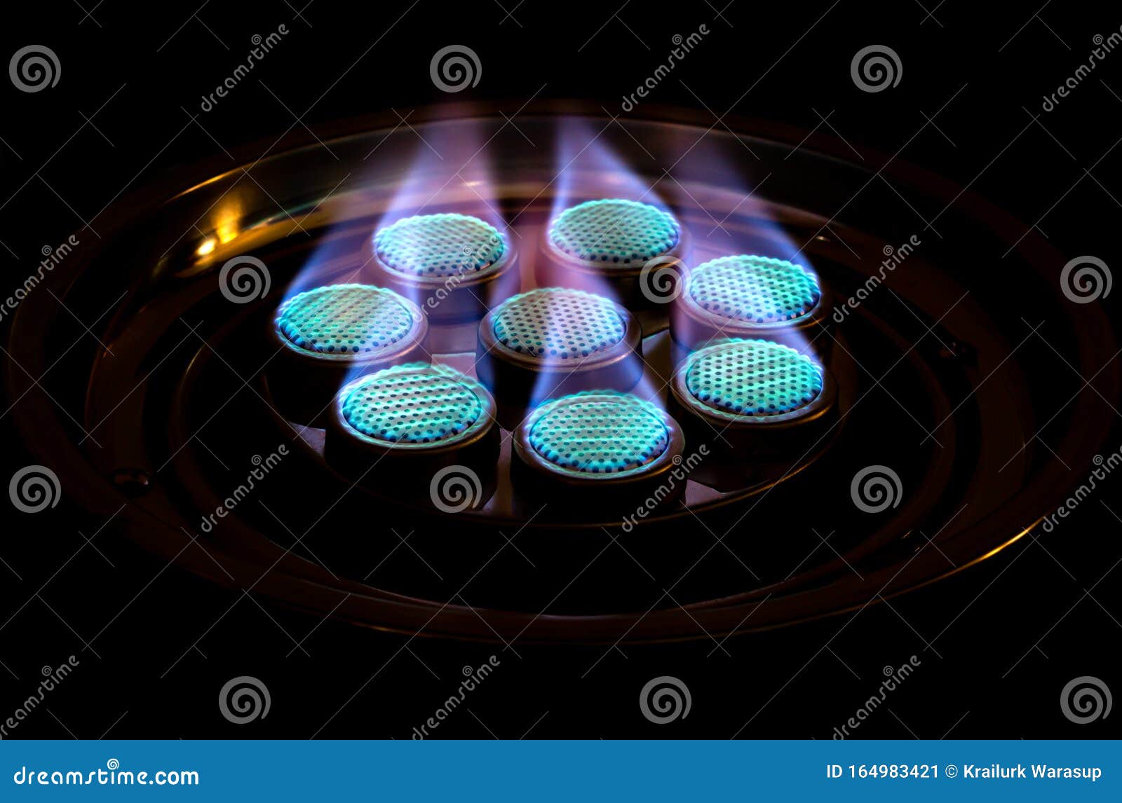 Gas stove flame stock image. Image of glowing, cook - 164983421