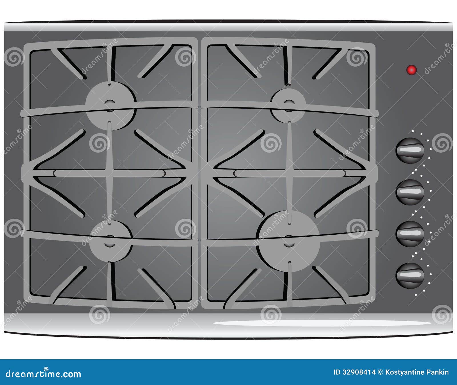 Gas stove stock vector. Illustration of indoor, circle - 32908414
