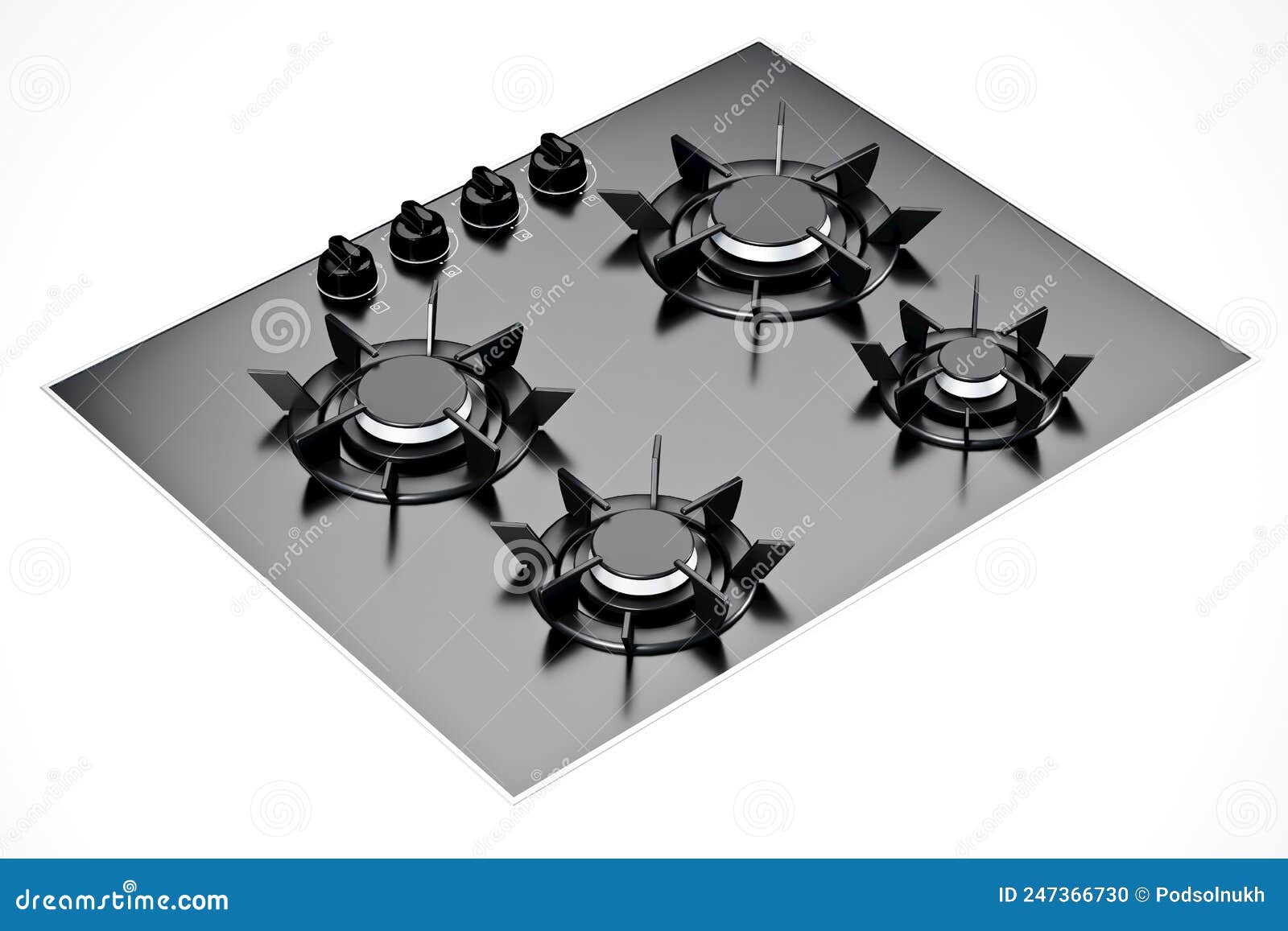Gas Surface for the Kitchen Stock Illustration - Illustration of butane ...