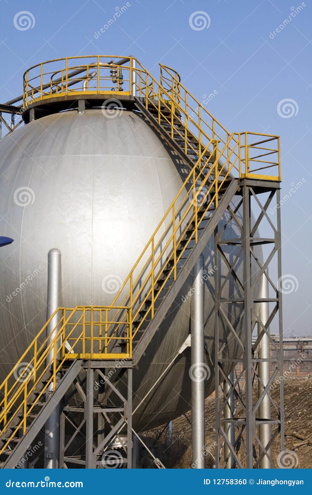 Gas tank stock photo. Image of industry, esso, access - 12758360