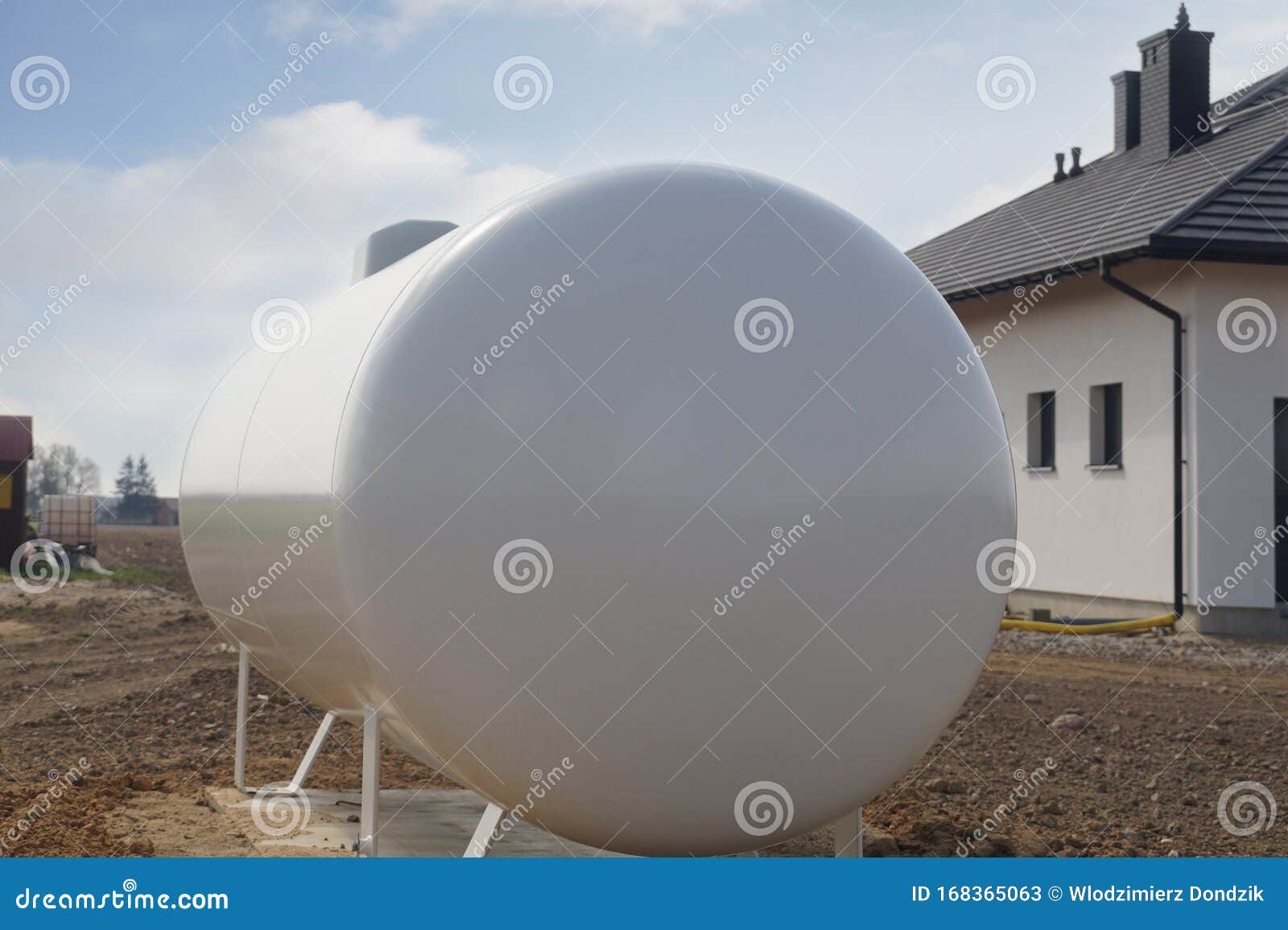 Gas Tank for Heating the House. a Source of Clean Energy Stock Image ...