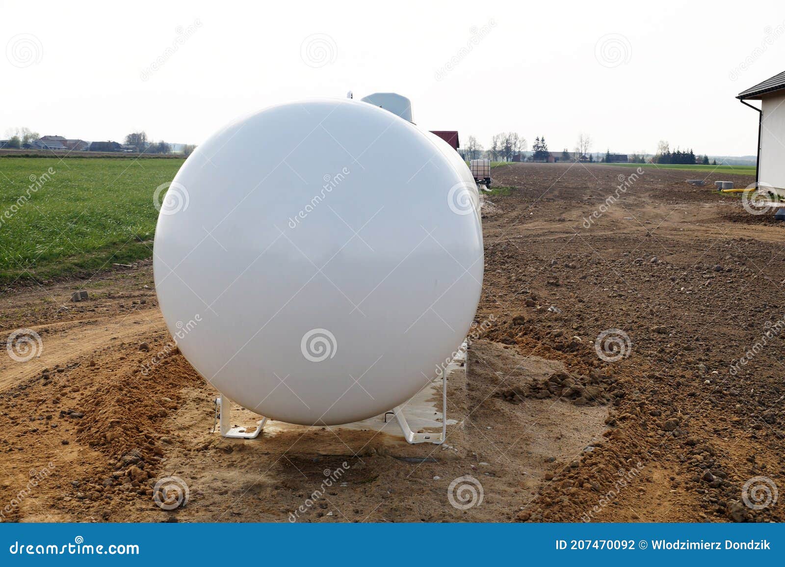 Gas Tank for Heating the House. a Source of Clean Energy Stock Photo ...