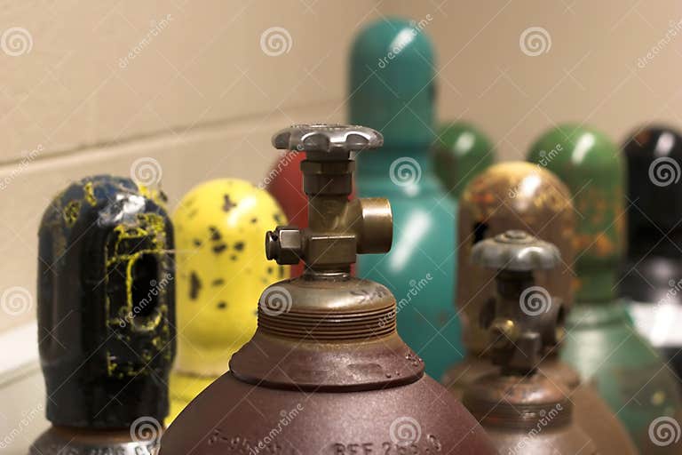 Gas tanks stock photo. Image of compressed, pressure, laboratory - 594124