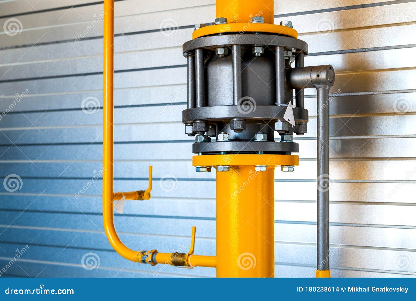 Gas Tap on Pipe. Gas Valve on Pipeline Stock Photo - Image of chemical ...