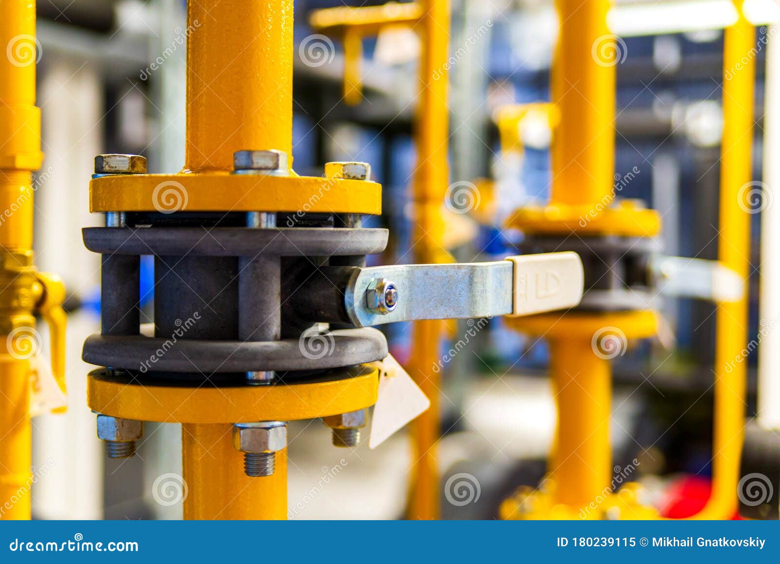 Gas Tap on Pipe. Gas Valve on Pipeline Stock Image - Image of flap ...