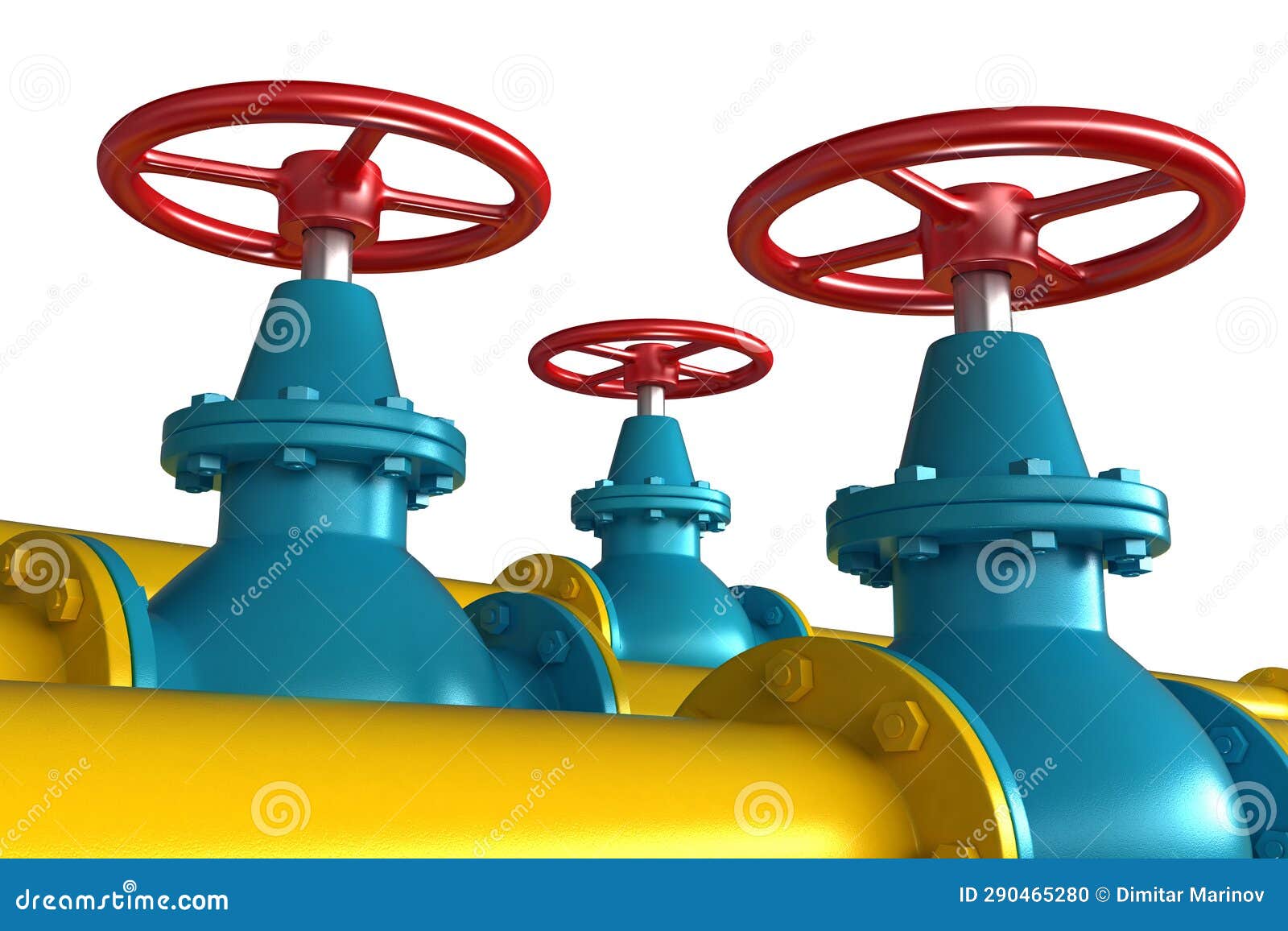 Gas Taps With Pipelines Stock Photo | CartoonDealer.com #290465298