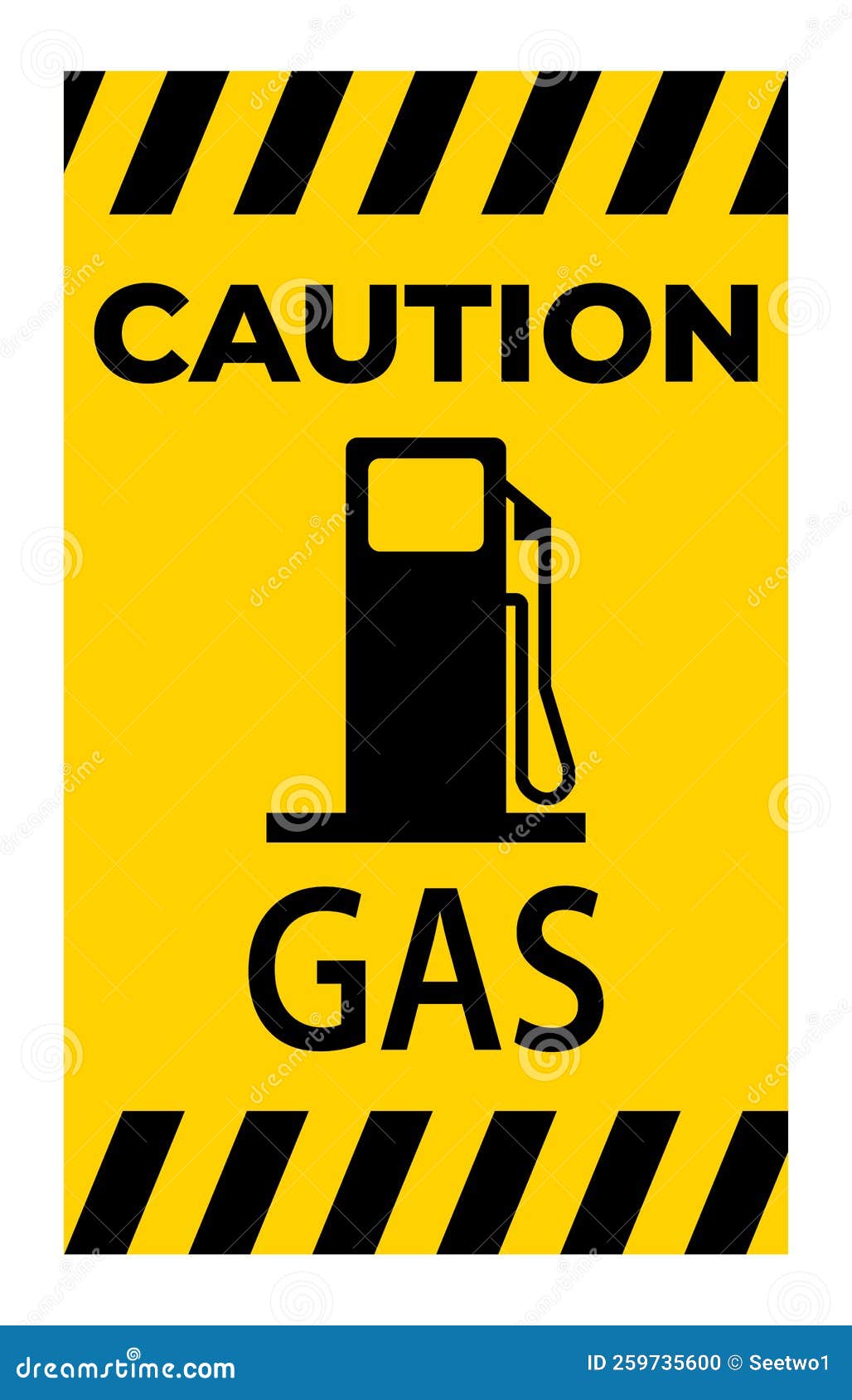 Gas Traffic Sign on White Background Stock Vector - Illustration of ...