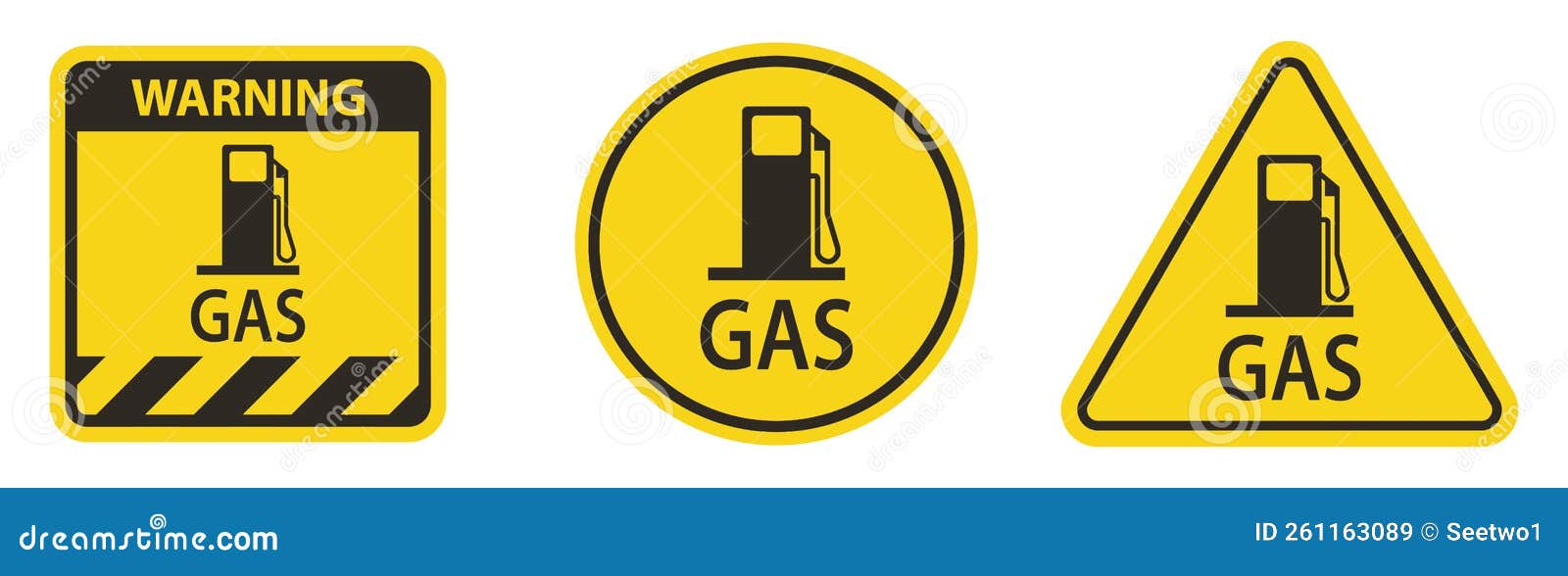 Gas Traffic Sign on White Background Stock Vector - Illustration of ...