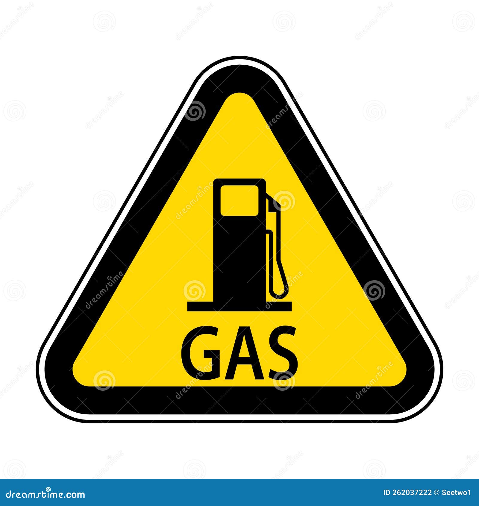 Gas Traffic Sign on White Background Stock Vector - Illustration of ...